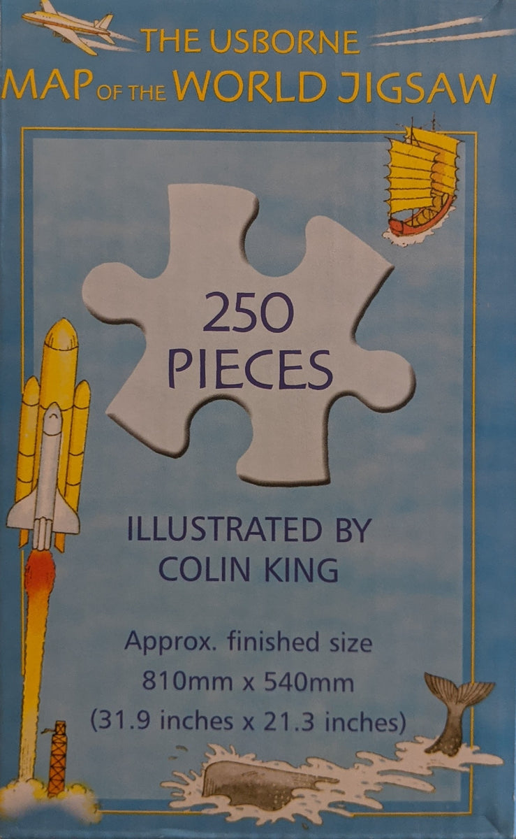 Usborne Map Of The World Jigsaw 250 pc – Secret Garden Toys
